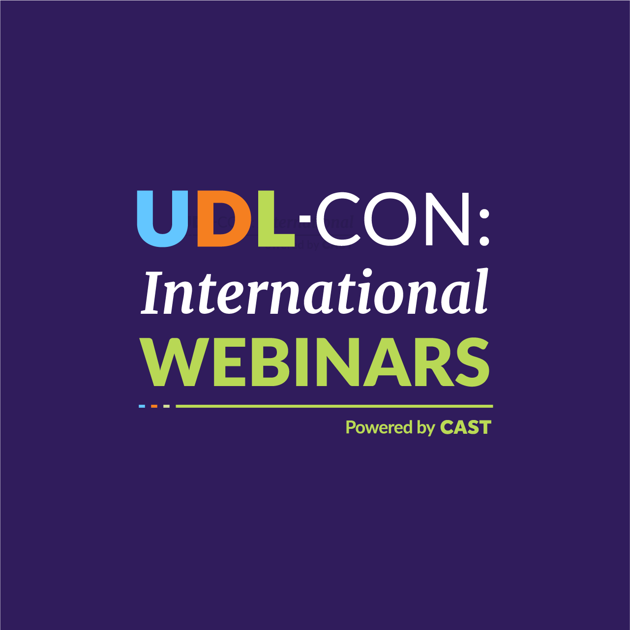 Free UDL-Con Webinar Series